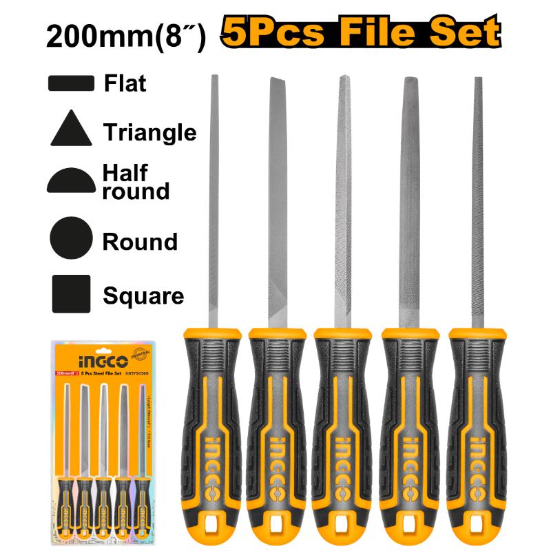 Ingco 5 Piece File Set | Bronscor